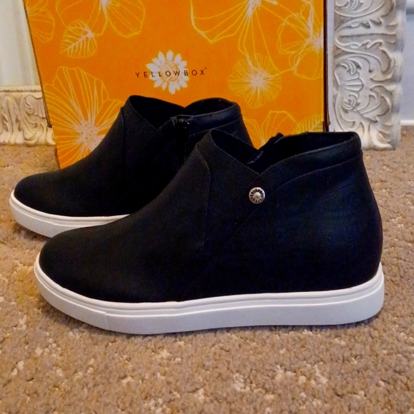 Yellow Box | Shoes | Nib Yellow Box Black Maxson Ankle Sneaker Shoe ...